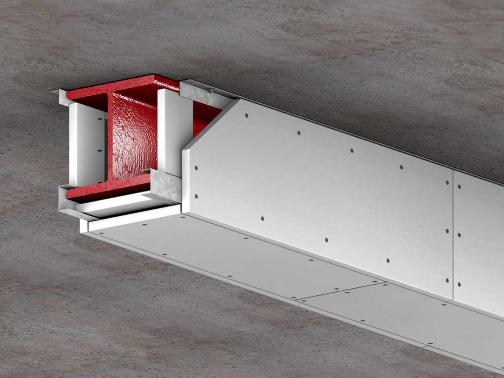 FRL 180/-/- Steel beam protection cladded with PROMATECT®-250 - Promat