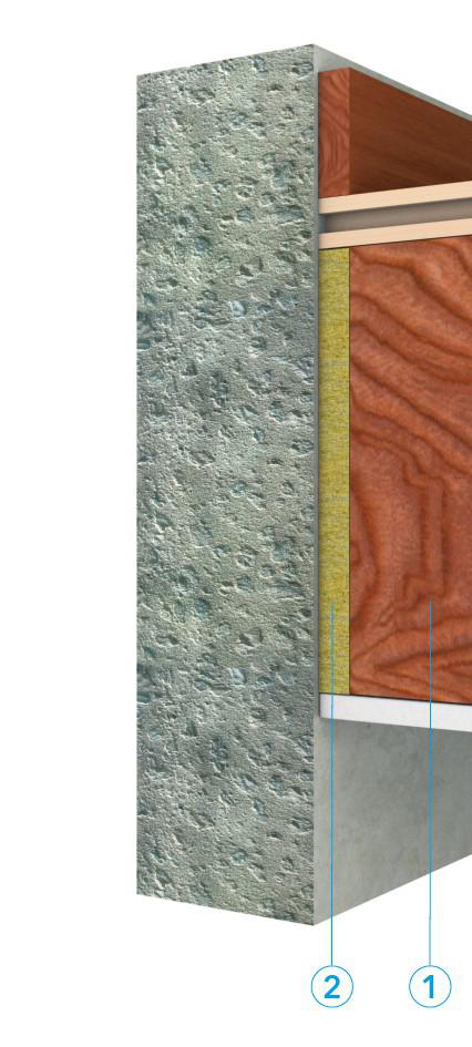 Plancher en bois au moyen de PROMATECT ® -100 + isolation - REI 60 (b → ...