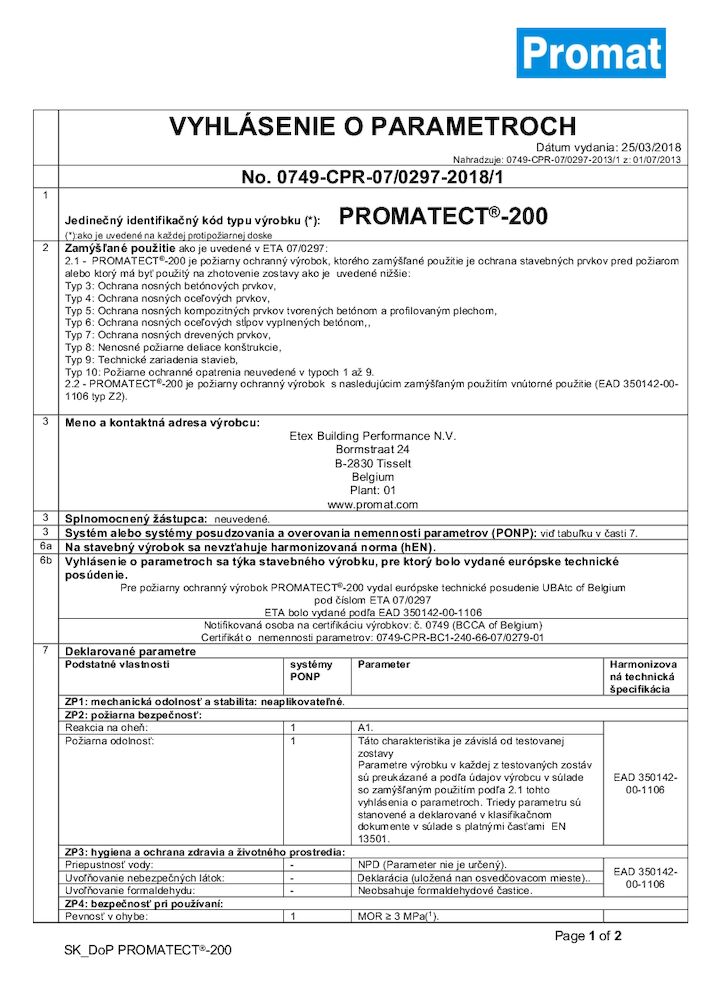 Dokumentácia - Promat