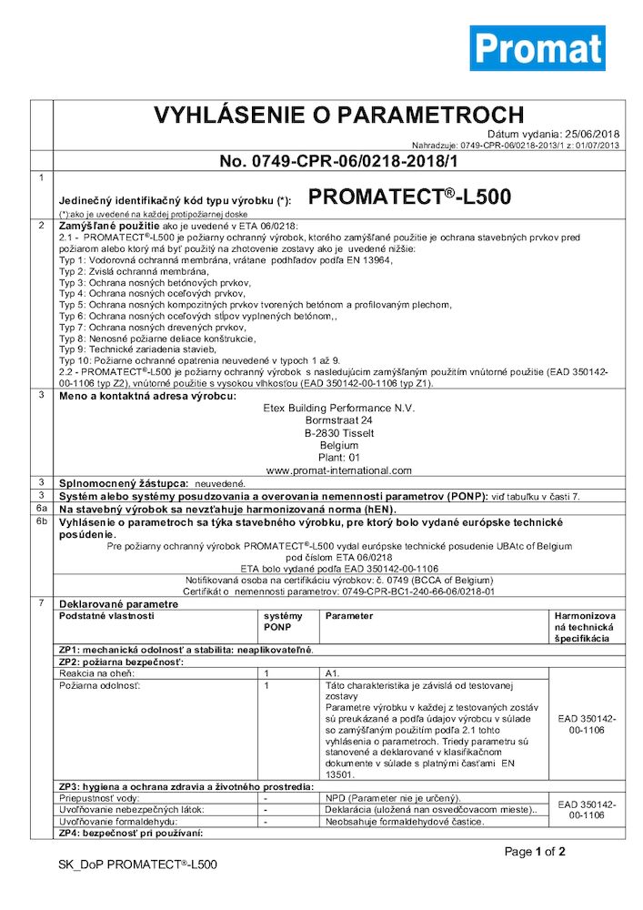 Dokumentácia - Promat