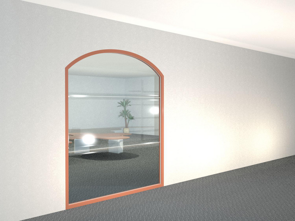 Cloison vitrée Promat®-SYSTEMGLAS 30 - Découpe arrondie - EI 30 ...