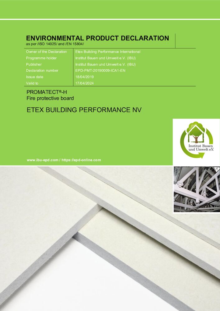 Environmental Product Declarations (EPDs) for Promat products - Promat