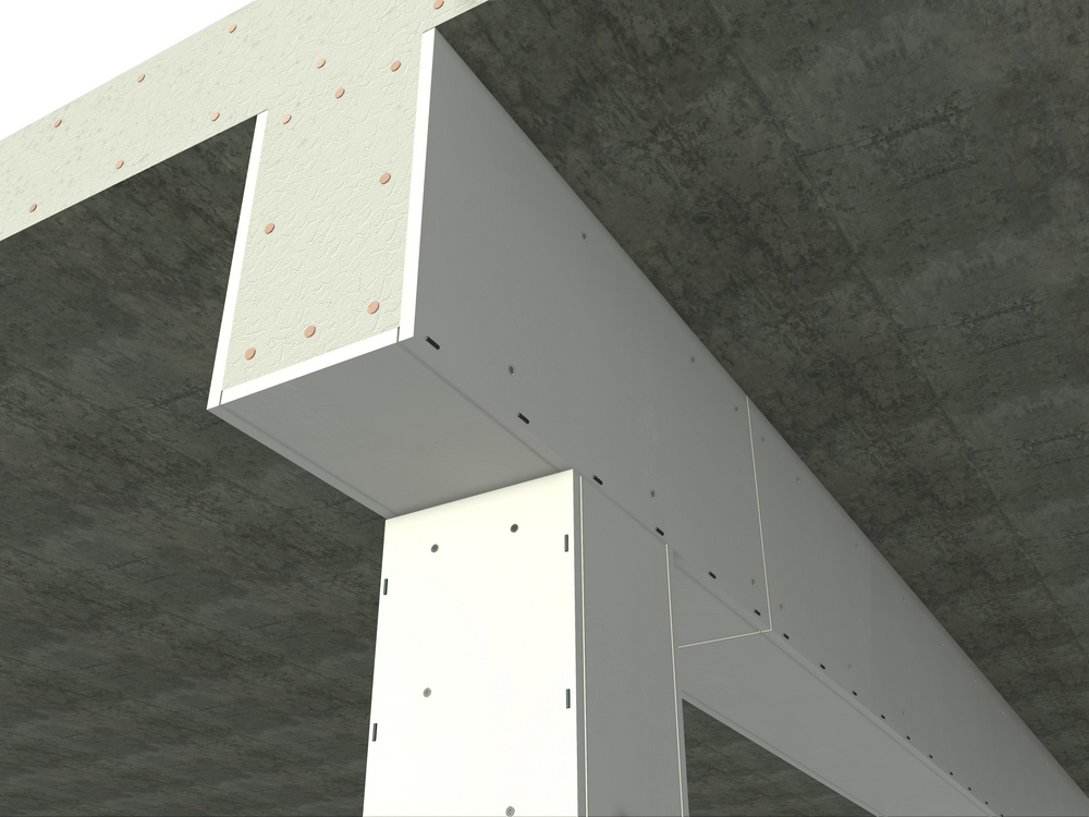 Colonne et poutre en béton au moyen de PROMATECT®-H - R 30 - Promat