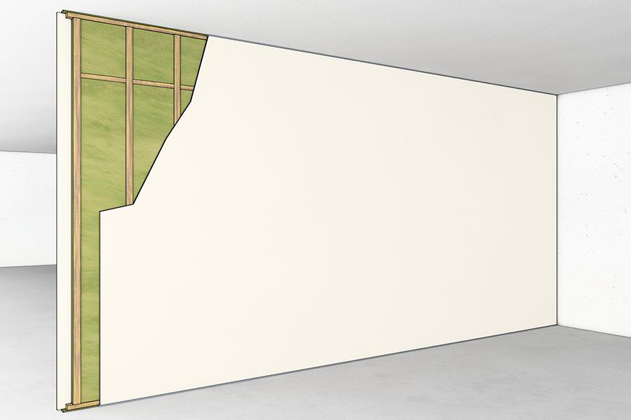 Konstruktion 160.10 Trennwand mit Holzständern, F60-B - Promat