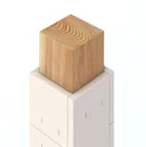 Colonne en bois au moyen de PROMATECT®-100 - R 60 - Promat