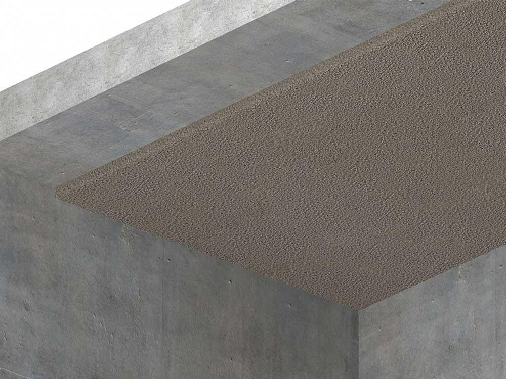 Concrete floor slab upgraded to FRL 120/120/120 with CAFCO® 300 sprayed ...