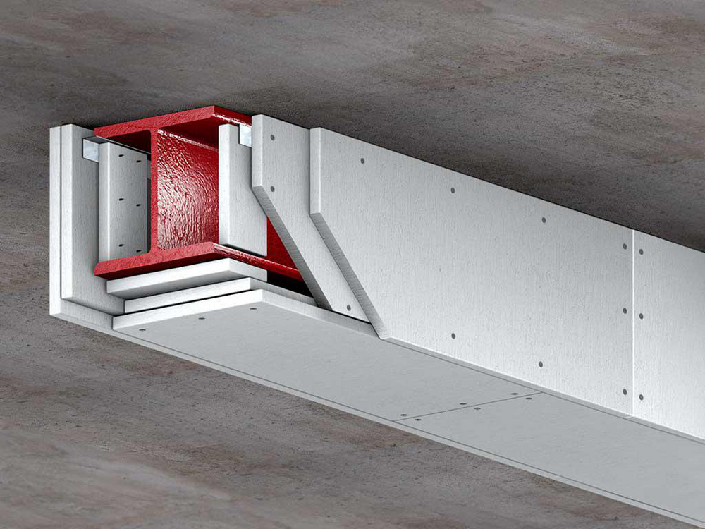 Steel Beam Fire Protection Plasterboard - The Best Picture Of Beam