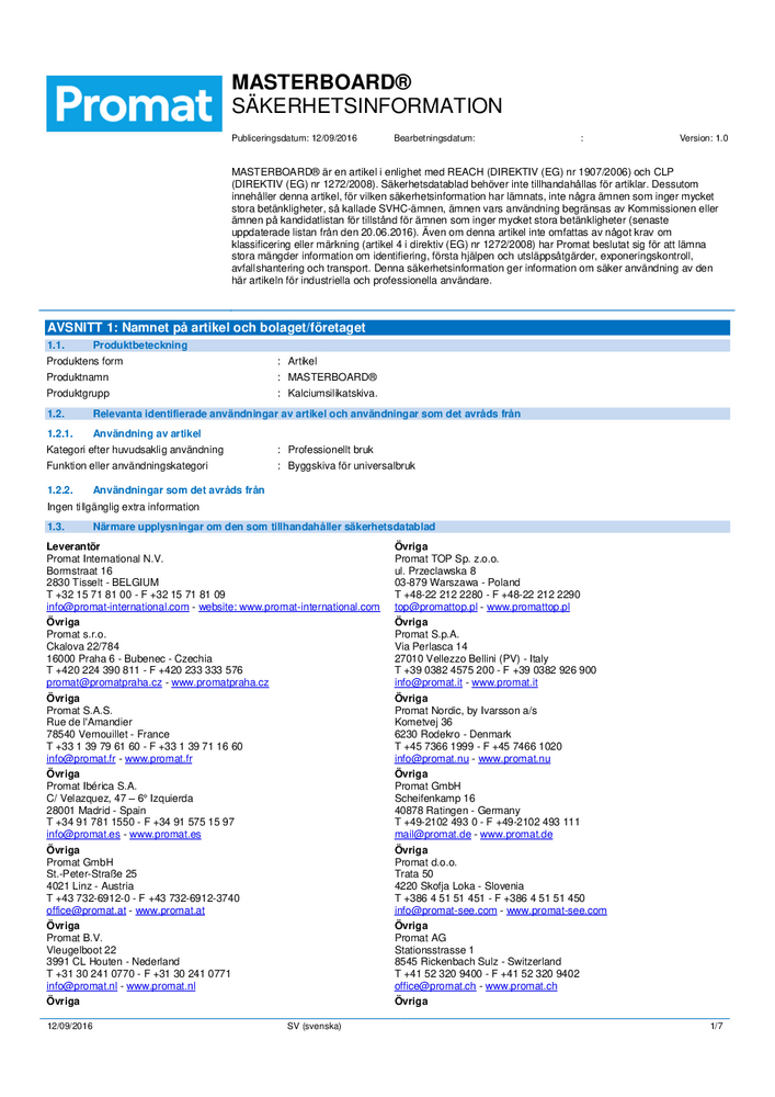 Dokumentation - Promat